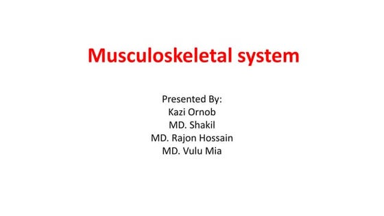 The Musculoskeletal System | PPT