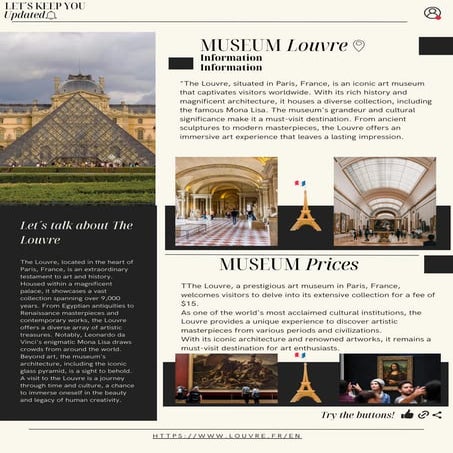 MUSEUM Louvre ( sobre ) Disciplina de Inglês | PDF