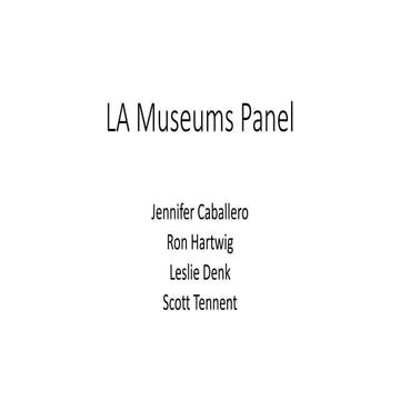 LA Museum Marketing Panel | PPT