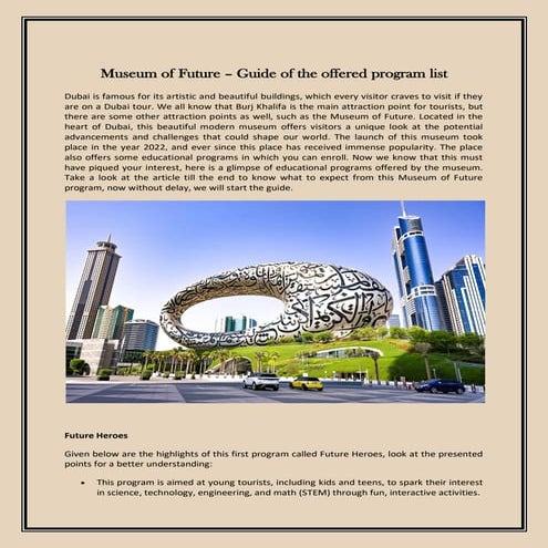 Museum of the Future- museumofdfuture.ae