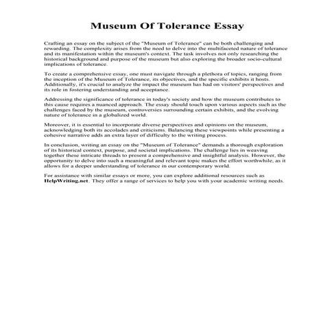 Museum of Tolerance Experience.docx