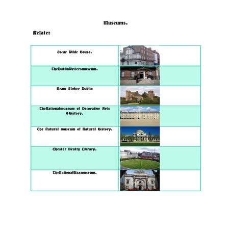 Museums activities | DOCX