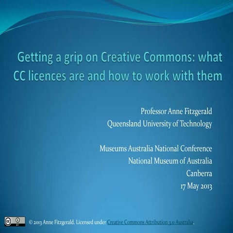 Copyright, Content Creation and Creative Commons