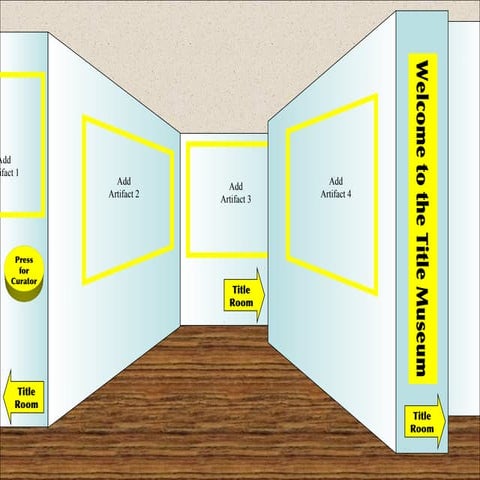 Museum template blue-yellow | PPT