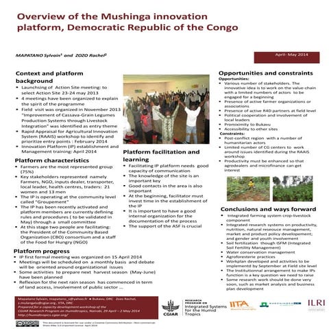 Overview of the Kiboga-Kyankwanzi platform in the Lake Victoria ...