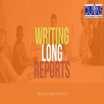 Long, Formal Report Writing | PPT