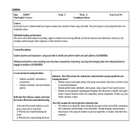 Music 1-lesson-plan | DOCX
