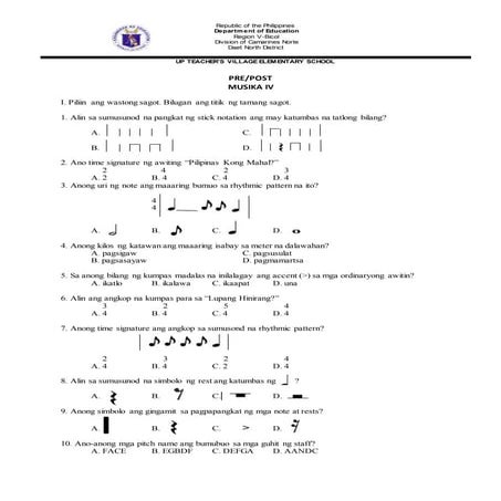 Music Grade 4 1st Quarter Lesson 1 | PPTX