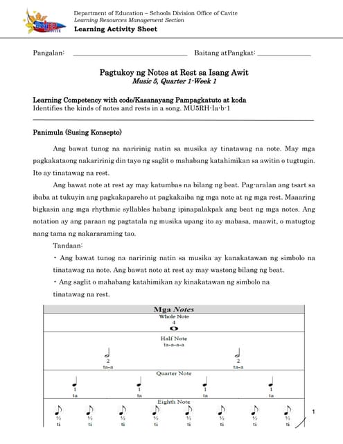Music Grade 4 1st Quarter Lesson 1 | PPTX