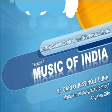 Music-of-India.ppt lesson for grade 8 3rd Q | PPT