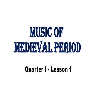 MUSIC- GRADE 9 - QUATER 1 - POWER POINT PRESENTATION | PPTX