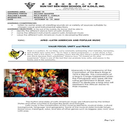 dll for music 10 music of latin american | PDF
