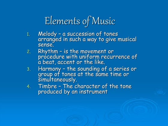 Elements Of Music | PPT