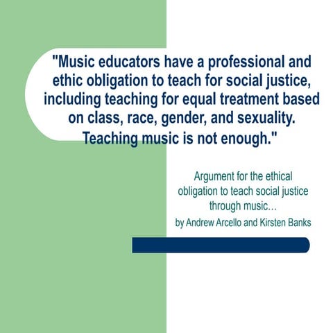Music education and social justice | PPT