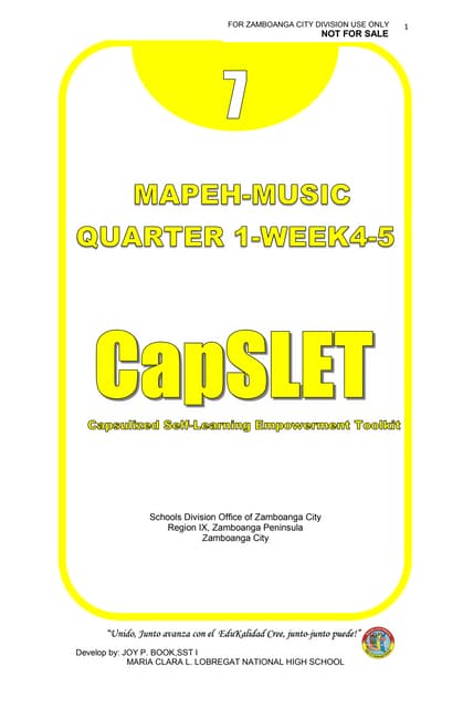 Music 7 Module (1 st quarter) | DOCX | World/International Music | Music
