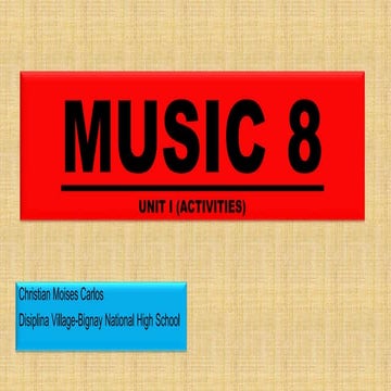 Music 8 activities | PPT