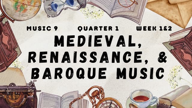 Music of Medieval Renaissance and Baroque Periods | PPTX
