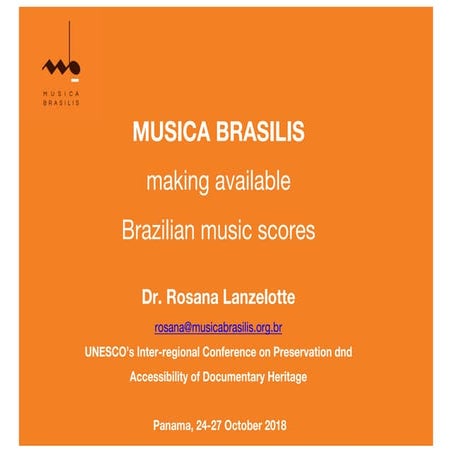 Musica Brasilis - making available Brazilian music scores - UNESCO MOW ...