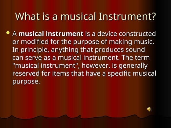 Musical Instruments.ppt | Music | Entertainment
