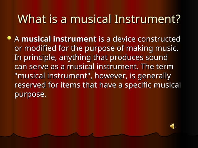 Classification of instruments | PPTX