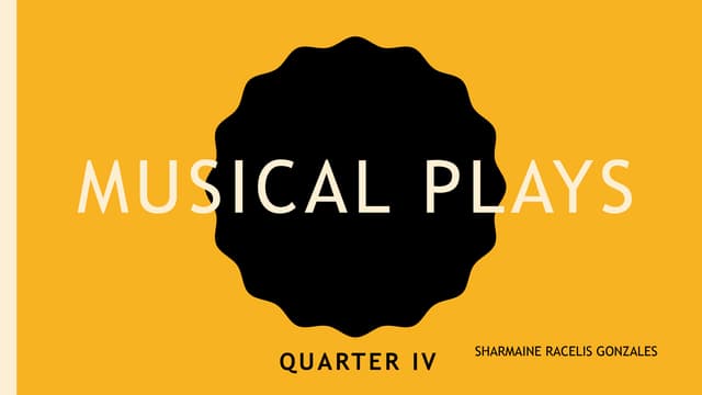 Elements of Theater | PPTX