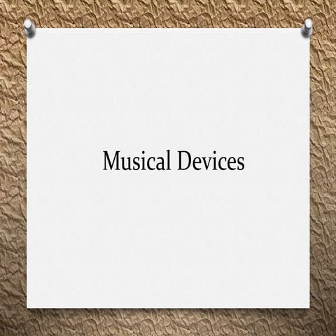 Musical devices | PPTX | Poetry | Books and Literature