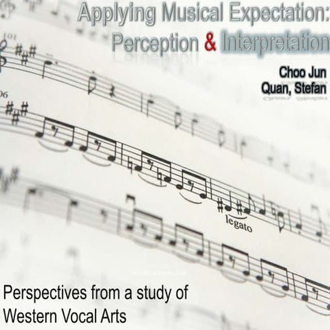 GS6887A: Applying Musical Expectation- Perception and Interpretation ...