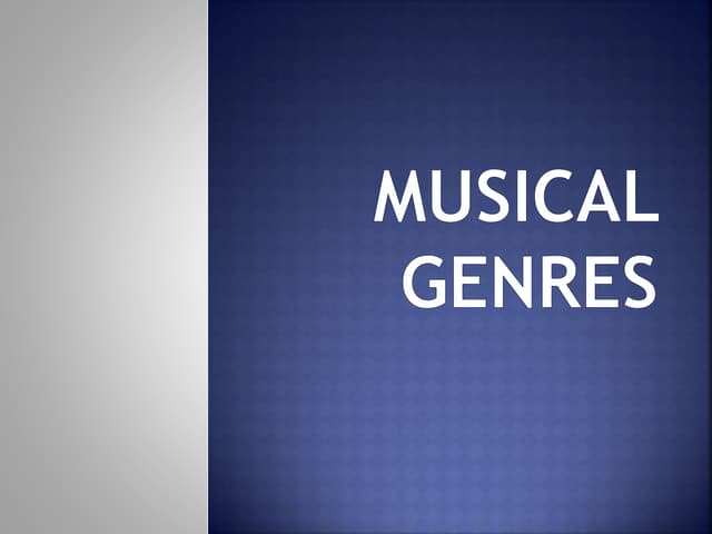 Musical Genres presentation