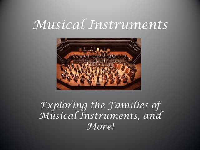 Classification of instruments | PPTX