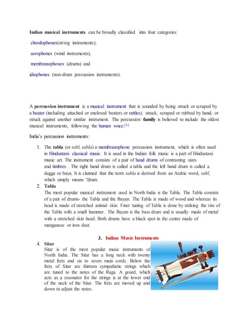 Indian Musical Instruments | PPTX