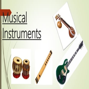 Musical instruments for kindergarten | PPTX