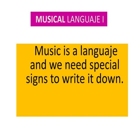 Musical languaje i notes, figures, very basic | PPT