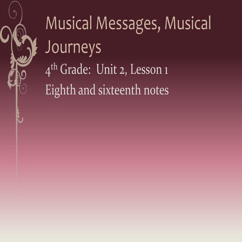 Musical messages, musical journeys | PPT