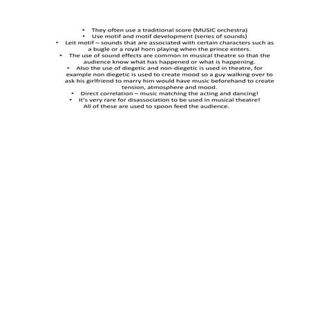 Musical theatre notes | DOCX