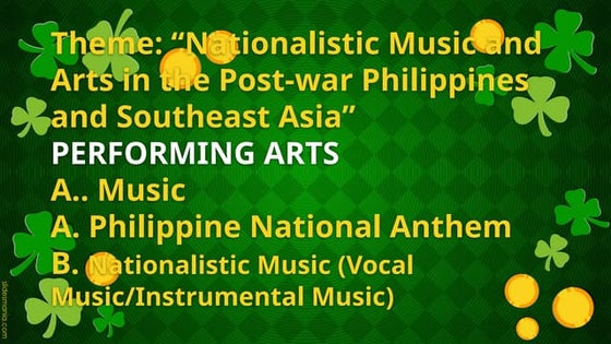 Nationalistic songs and Love Songs | PPTX | World/International Music ...