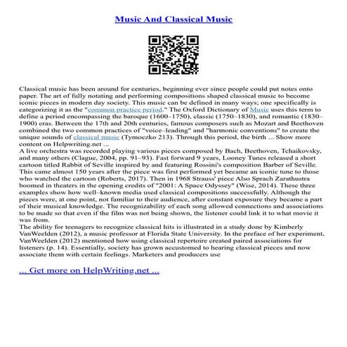 Music And Classical Music | PDF