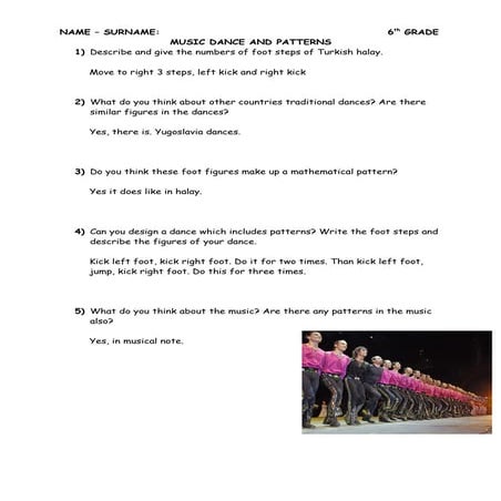 Music and dance activity of group 2 | DOC