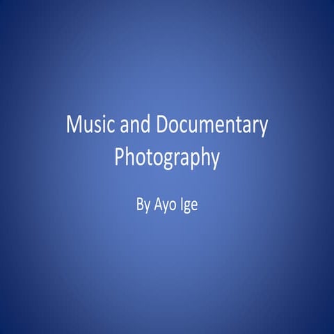 Music photography | PPTX