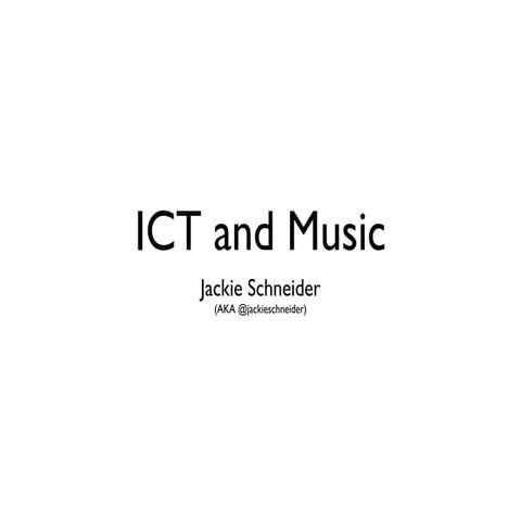 Music and ict swlsep ict | PPT