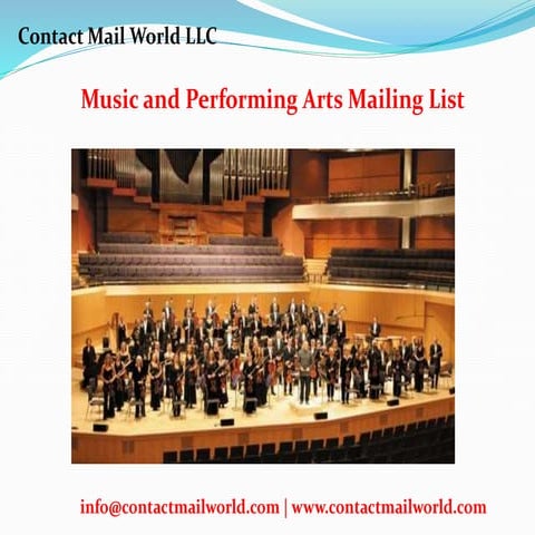 Music and performing arts mailing list | PPTX