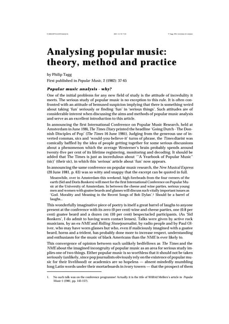 Pop music pedagogy | PPT