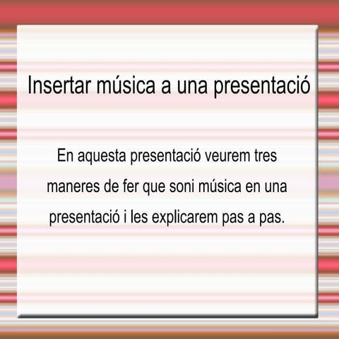 Musica Presentacions | PPT