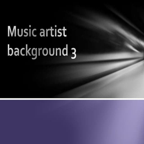 Music artist background | PPTX