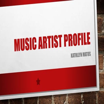 Music Artist Profile | PPTX