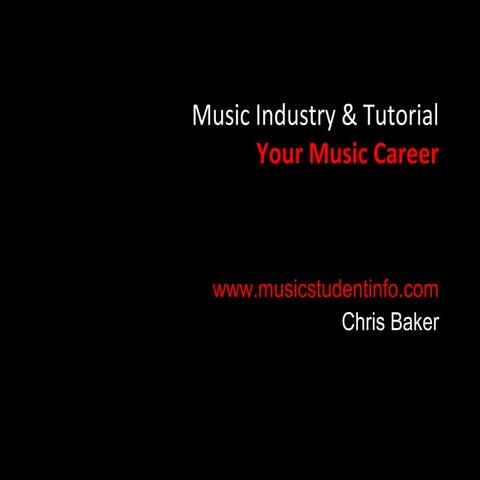 Music Career Thinking | PPT | Resume Writing and Advice | Job Search