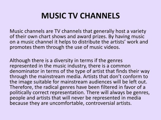 Music channels | PPT