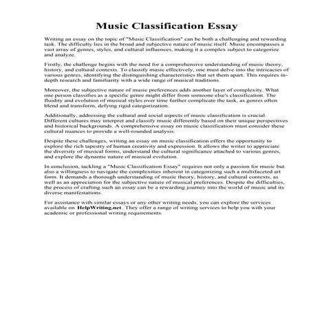 Assignment Sheet: Writing About a Song | PDF