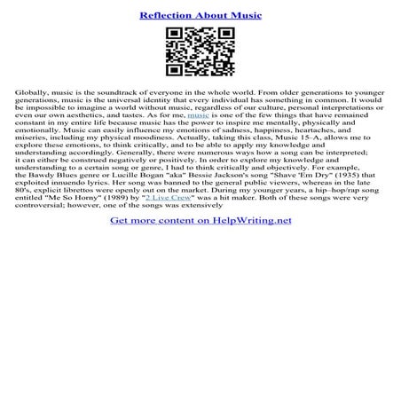 Music College Essay | PDF