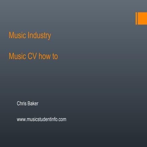 Music CV | PPT