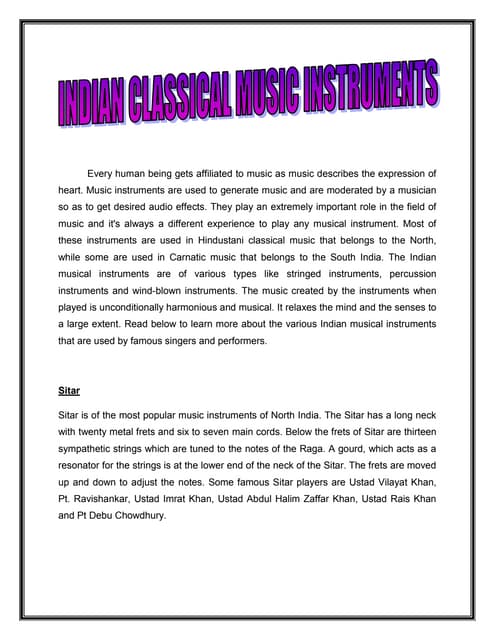 Indian classical music | PPT